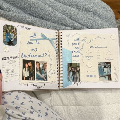 Scrapbook Junk Journal Page From Asking My Bridesmaids To Be In My
