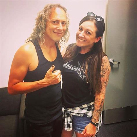Sixx Sense Jenn Hanging Out Backstage With Kirk Hammett Facebook