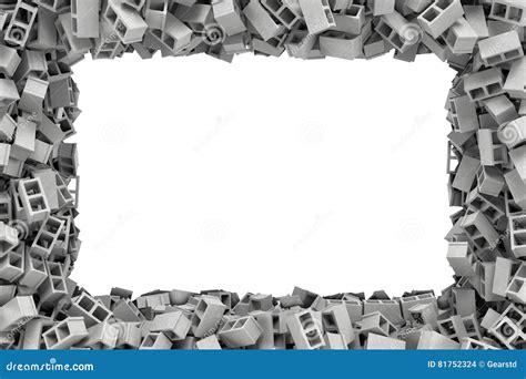 3d Rendering Of Cinder Blocks Isolated On The White Background Building Materials The
