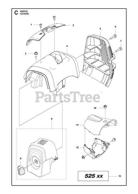 Husqvarna 525 Ecs Husqvarna Handheld Edger Cover Parts Lookup With