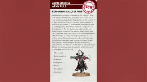 Sisters Of Battle Army Rules Adepta Sororitas Warhammer 40k 10th
