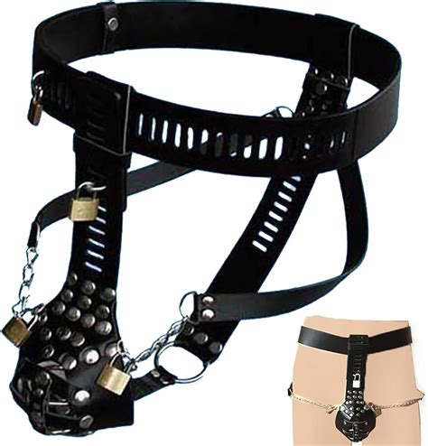 Screaass Leder Keuschheitsgürtel Herren Leather Chastity Belt Leder
