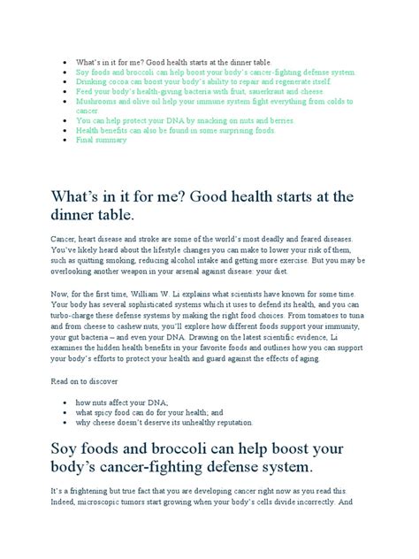 Eat To Beat Disease Wiliam Li Pdf Angiogenesis Cancer