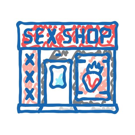 Sex Shop Store Icon Doodle Illustration Stock Vector Illustration Of Front Cart 380785999
