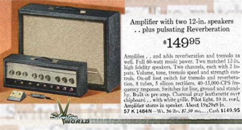 Silvertone World Amplifiers 1960s Model 1484 Schematic
