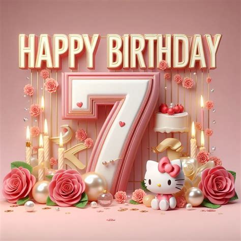 Hello Kitty 7th Birthday Cake