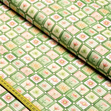 Tecido Tricoline Coleção Valentina Quadros Com Flores Val 0 50x1 50 Bazar Horizonte