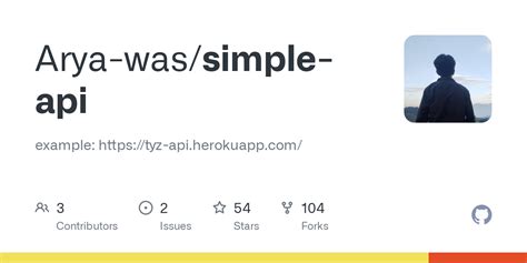 GitHub Arya Was Simple Api Example Https Tyz Api Herokuapp