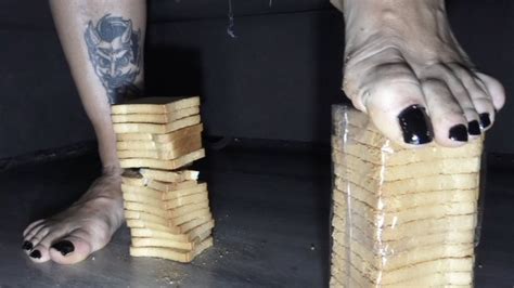 Thickness Round Feet Crush Dry Bread Toast Asmr Sound Feet Crusher