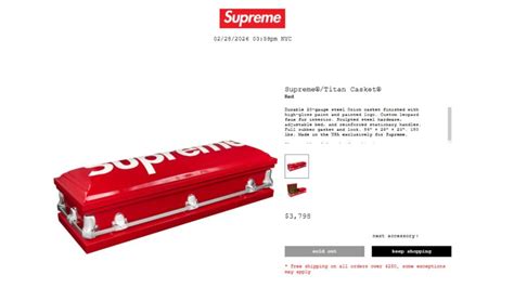 4000 Supreme Casket Sells Out In Minutes Dexerto