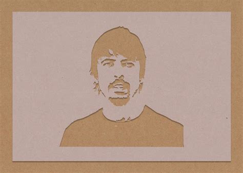Dave Grohl Foo Fighters Stencil Celebrity Rock Star Crafting Wall Art