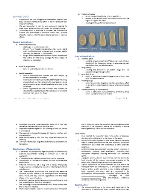 Suppositories Pdf