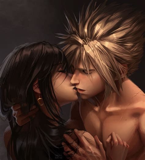 Tifa Lockhart And Cloud Strife Final Fantasy And 2 More Drawn By