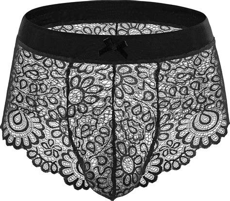 Yizyif Mens Feminine Panties Silky Satin Lingerie Sissy Knickers