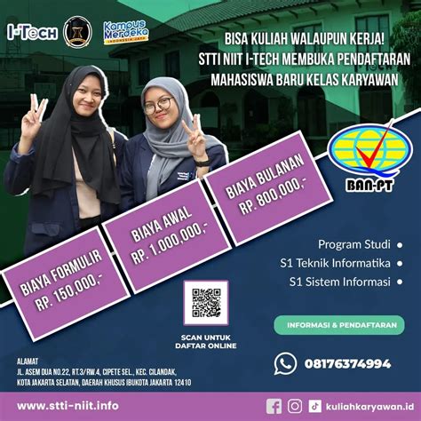 Batas Pendaftaran Stti Niit I Tech Kuliah Karyawan