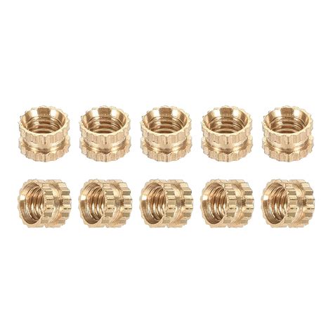 Dtgn Tuercas De Inserción Moleteadas M3 X 3 X 4 Mm Idxlxod Paquete De 30 Bueno Para