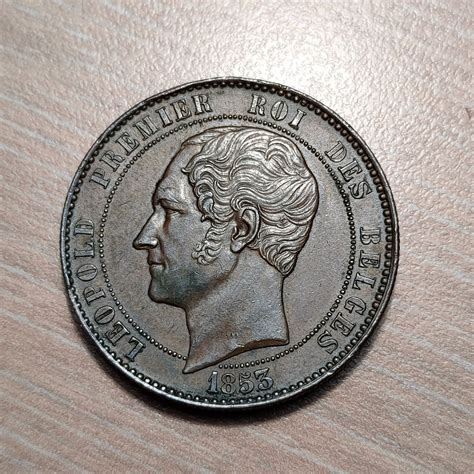 Belgica Belgium Leopold I 10 Centimes 1853 Ebc Numismática Dena
