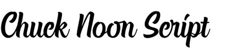 Chuck Noon Script In Use Fonts In Use