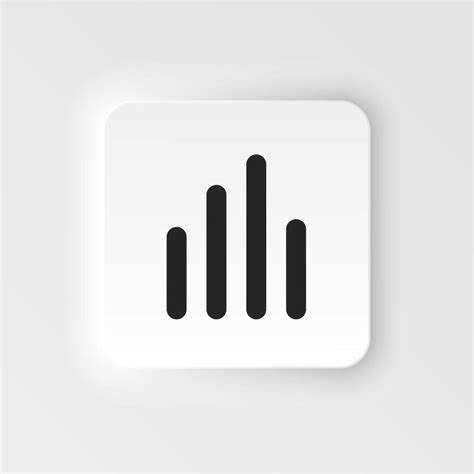 Analytics Bar Chart Vector Icon Simple Element Neumorphic Style