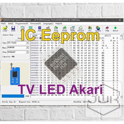 Jual Ic Eeprom Plus Firmware Tv Akari Siap Pakai Shopee Indonesia