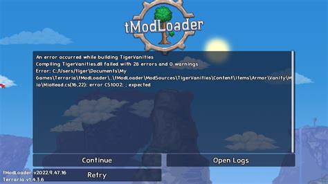 Tmodloader Having Trouble With My Vanity Mod Please Help Terraria Community Forums
