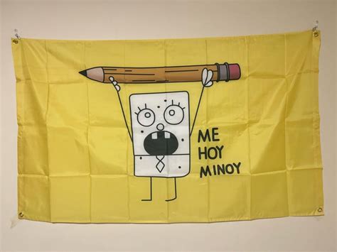 Doodlebob Me Hoy Minoy Funny Flag For Room Guy Cool Flag 3x5feet