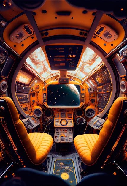 Premium Photo View From The Cockpit Of A Spaceship Captain Rushing