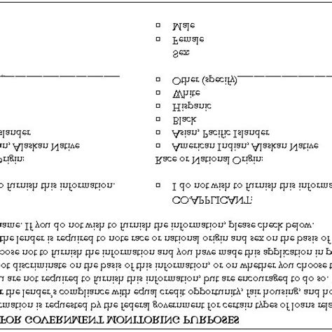 Sample Data Collection Form For Gender And Raceethnicity Information