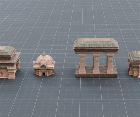 Artstation 60 Modular Ancient Temple Assets 3d Model Textured