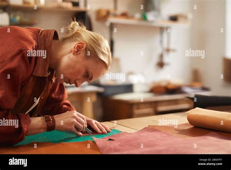 Horizontal Portrait Of Young Caucasian Woman With Serious Facial