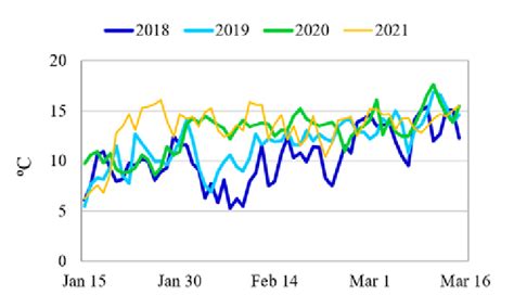 Daily Mean Temperature Of The Period From 15th January To 15th March