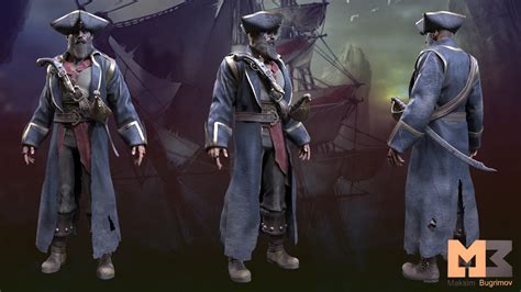 Pirate Character Captain Free 3d Model By Maksim Bugrimov