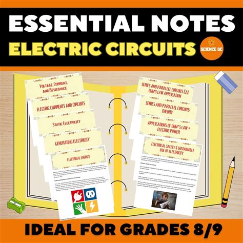 Electric Circuits Essential Notes Bundle Science Bc