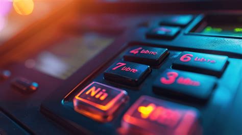 Automated Teller Machine Close Up Atm Machine Keypad Background Atm