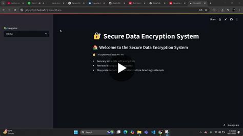 datasecurity encryption python streamlit cybersecurity… tayyeba ali