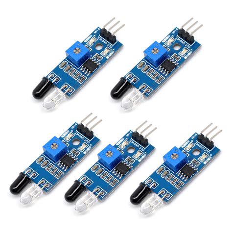 Oiyagai 5pcs Ir Infrared Obstacle Avoidance Sensor
