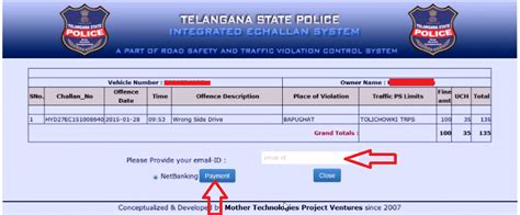 Hyderabad Traffic E Challan Status And Pay Traffic E Challan Online