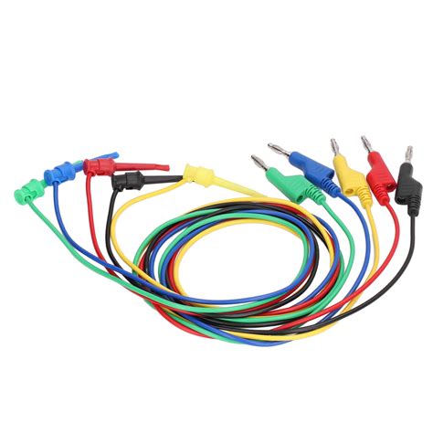 Lafgur 5pcs Banana Test Multi Meter Testing Cable Line Wire 30vac 60vdc