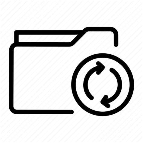 Folder File Data Storage Archive Circular Synchronization Icon
