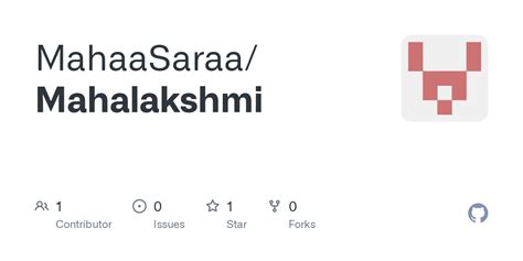 Github Mahaasaraamahalakshmi