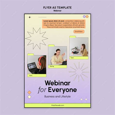 그라디언트 웨비나 템플릿 무료 Psd 파일