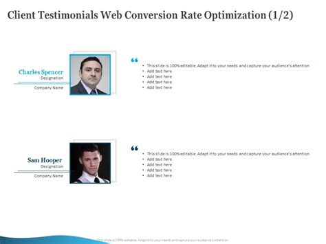 Client Testimonials Web Conversion Rate Optimization Ppt Powerpoint Present