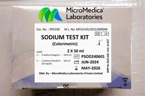 Sodium Test Kit At ₹ 3225piece Mumbai Id 2855913193062
