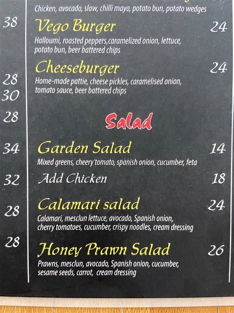 Menu At Three Bs Restaurant Burswood