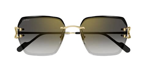 Cartier Signature C De Cartier Ct0466s Women Gold Oversize Sunglasses