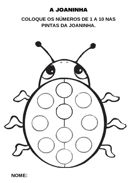 Atividade Pintando A Joaninha Pdf Artes Linguísticas E Disciplina