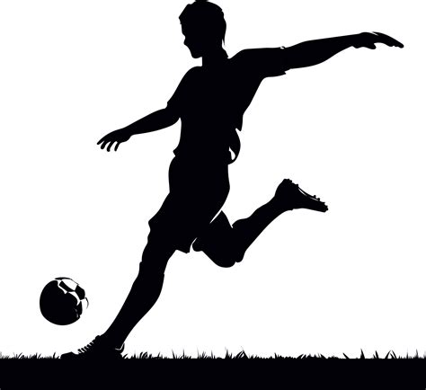 Kicking Soccer Ball Silhouette