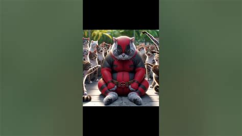 Chubby Deadpool Cat Saves A Kitten Deadpool Hero Kitten Youtube