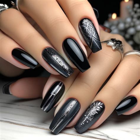 37 Black And Silver Nails That Are Show Stoppers