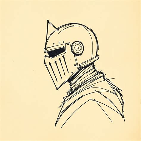 Knight Helmet Drawing